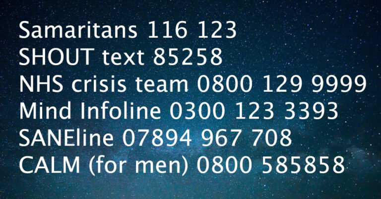 Mental health crisis helplines – Depression Xpression